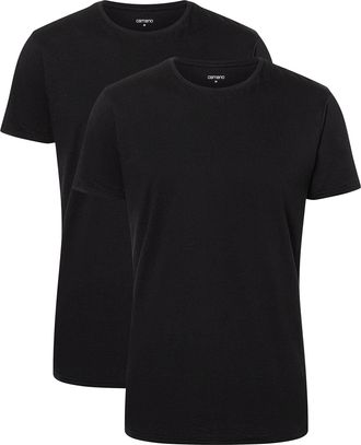 Camano Herren T-Shirt 2er Pack 2XL Black