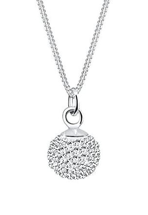 Elli Collier Femme Pendentif Boule Cristal - (925/1000) Argent