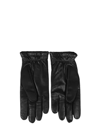 Prada Mens Gloves Re-Nylon & Nappa Leather Black Polyamide