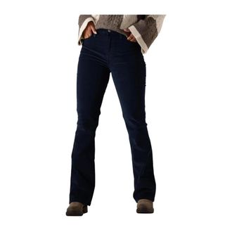 Lee Dunkelblaue Flared Cordhose - - Trousers - Damen - Blau - W31