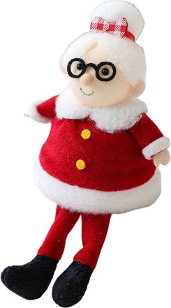 Generic Plüsch Santa Figur - 6 Zoll Sitting Santa Puppe, Urlaub Plüsch Ornament, Festliche Weihnachtsdekoration | Weiches -Spielzeug Für Zuhause, Wohnzimmer, 