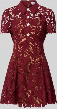 Self Portrait Minikleid mit Allover-Spitzenbesatz