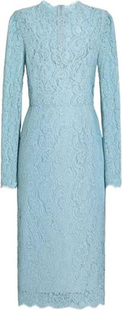 Dolce & Gabbana Femme, Robes, Bleu, Taille: 38 FR Midi Robes