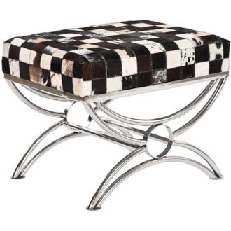 DKD Home Decor Banquette Acier Cuir 53X40X43 Losanges