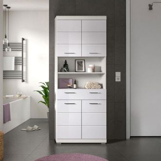M&S Collection Meuble de salle de bain 74x31x191 cm blanc brillant - KAN