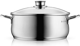 WMF Diadem Plus Kochtopf &Oslash; 24 cm gro&szlig;, Bratentopf mit Glasdeckel, Kochtopf Induktion, sp&uuml;lmaschinengeeignet, 4,5l, f&uuml;r alle g&auml;ngigen Herdarten geeignet, C