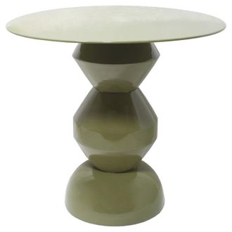 Vente-Unique Table dappoint en m&eacute;tal - Kaki - SUPITA