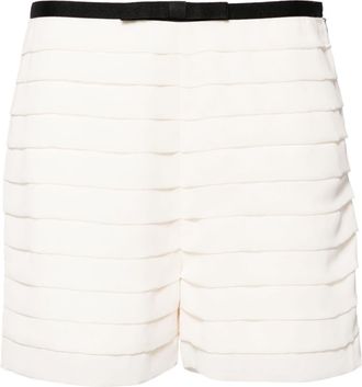 Edward Achour Paris Shorts mit Schleife - Weiß