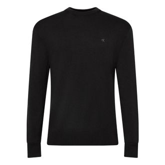 Calvin Klein Jeans Monogram Relaxed Jumper - - Knitwear - Herren - Schwarzk - XL