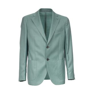 Lubiam Homme, Vestes, Bleu, Taille: 3XL Veste en Laine, Soie et Lin