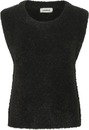 Soaked In Luxury Femme, Pulls, Noir, Taille: 42 FR Gilet Noir SLAmaris Modèle Tricot