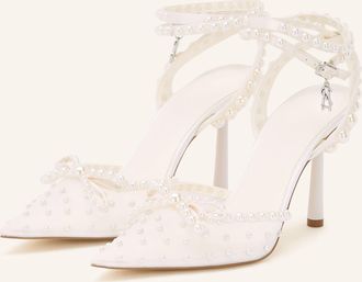 Steve Madden Slingpumps Mit Schmuckperlen weiss