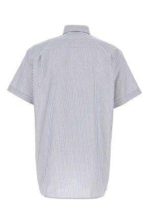 Valentino Garavani Mens Embroidered Oxford Shirt Rigabiancoblu Exterior: Cotton Camicie
