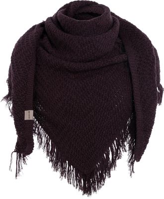 Knit Factory Dreiecksschal Amber - Damen Strickschal mit Wolle - Umschlagtuch für den Herbst und Winter - Winterschal - Dreieckstuch - Hochwertige Qualität - XXL S