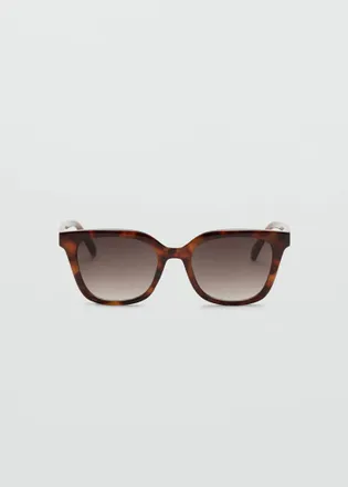 Mango Lunettes de soleil monture carr&eacute;e chocolat - Femme - Taille unique - MANGO