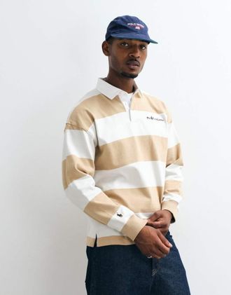 Polo Ralph Lauren polo rugby coupe relaxed beige-Neutre