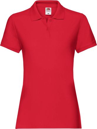 Fruit Of The Loom Premium Polo Lady-Fit Damen Polo-Shirt, Farbe:rot, Gr&ouml;&szlig;e:2XL