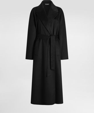Dolce & Gabbana Doppelreihiger Trenchcoat Aus Reinem Kaschmir - Frau Collection Schwarz 36