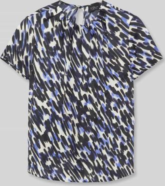 s.Oliver Black Label Regular Fit Kurzarmbluse mit Falten-Detail
