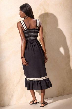 Lipsy Midikleid Lipsy Gerafftes, &auml;rmelloses Midikleid, Regular (1-tlg)