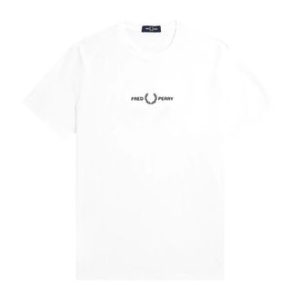 Fred Perry Besticktes T-Shirt - - Tops - Herren - Wei&szlig; - M