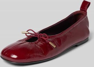 Alohas Ballerinas aus echtem Leder mit Zierschleife Modell Rosalind