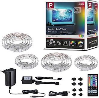 Paulmann 78876 MaxLED 250 LED Strip TV Comfort Basisset 65 Zoll 4,3m 22W 234lm/m 28LEDs/m RGBW+ 24VA dimmbar