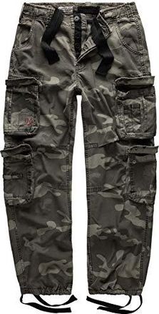 Surplus Raw Vintage Airborne Herren Cargo Hose, blackcamo, 3XL
