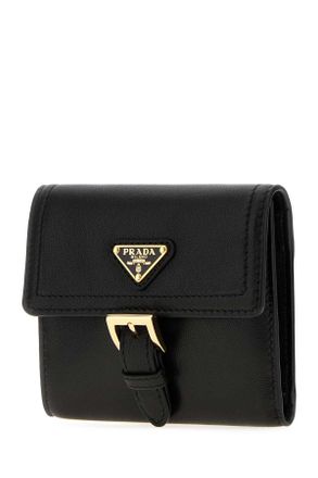 Prada Womens Black Nappa Leather Wallet Nero Portafogli