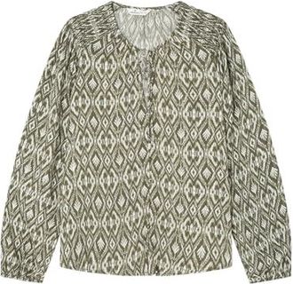 Springfield 3.fq.Blusa Viscosa Lurex Chemisier, Kaki (Cris), 42 Femme