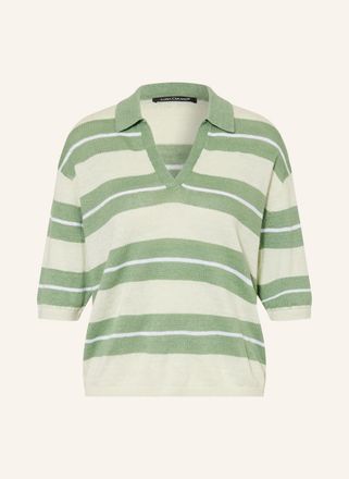 Luisa Cerano Luisa Cerano Strick-Poloshirt Aus Leinen gruen