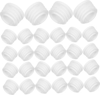 Artibetter 60stücke Rohrendkappen Aus Kunststoff Runde Rohrstopfen Für Stuhlbeine Aus Stahlrohr Weiße Möbelrohrkappen Zum Schutz Von Innen Und Gartenmöbeln