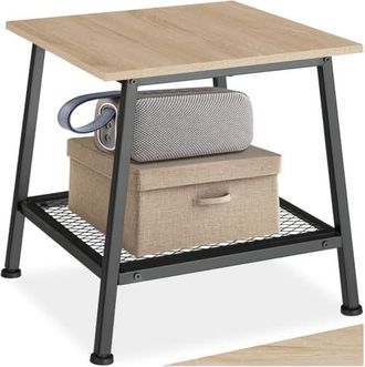 TecTake TecTake Table dappoint Salon, 45,5 x 45 x 47 cm, Meuble Salon, Bureau, Chambre, Style Industriel, Table de Chevet, Bout de canap&eacute;, Petit Meuble de Ran