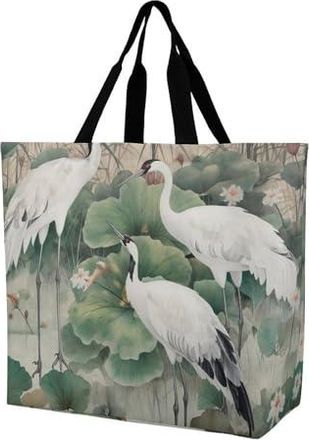 Generic Grues Dansantes Sac Fourre-Tout R&eacute;utilisable Sacs De Courses Imperm&eacute;able Sac A Main Femmes Pour Travail Voyage Shopping