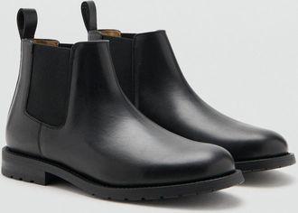 Mango Bottines chelsea cuir noir - Homme - 40 - MANGO MAN