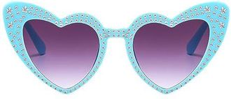 Generico Love Lunettes De Coeur, Lunettes De Soleil De Coeur Costume De Tayylor Swift, Lunettes De Soleil De Protection Des Yeux Strass Bling, Oeil De Chat, Cl