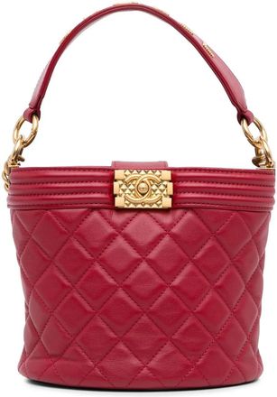 Chanel Hobo Bags - Calfskin Boy Bucket Bag - Gr. unisize - in Rot - für Damen
