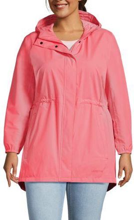 Lands End Wasserdichte Regenjacke mit Packfach, Damen, Gr&ouml;&szlig;e:48-50 plus, Orange, Polyester, by Lands End