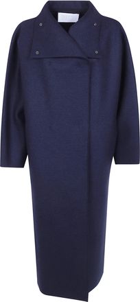 Harris Wharf London Coat Funnel Neck Women Funnel Neck Oversized Coat