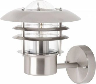 Brilliant lampe Terrence applique murale dext&eacute;rieur debout inox 1x A60, E27, 60W, lampes normales gf non sp&eacute;cifi&eacute;es. Classe de protection IP: 44