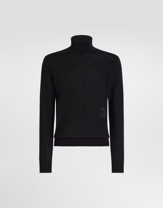 Dolce & Gabbana Rollkragenpullover Aus Kaschmir - Mann Collection Blau 48