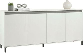 Dmora Filomena Anrichte, 2-Regal Kommode, 40x184x90h cm Wei&szlig;