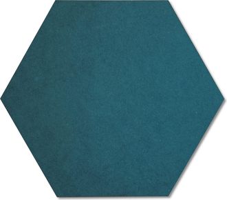 FlexiStyle Wanddekoration natur Hexagons aus Holz Eiche/hdf wohnzimmer schlafzimmer (Blau, 5mm)