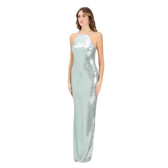 Patrizia Pepe Femme, Robes, Gris, Taille: 36 FR Longue Robe &agrave; Sequins