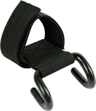 Cabilock Alipis Verstellbare Gewichtheber Haken Handschuhe mit Stahlhaken und Nylonriemen Schwarz Robuste Trainingshilfen für Krafttraining und Gym Entlasten H