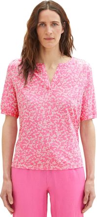 Tom Tailor Damen 1036770 T-Shirt, 31745 - Pink Geo Design, XL