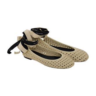 Marc Jacobs Logo-Ribbon Ballerina Flat - Beige
