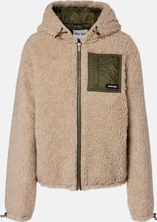 Miu Miu Daunenjacke aus Teddyfleece