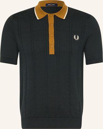 Fred Perry Strick-Poloshirt gruen