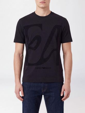 Emporio Armani Lyocell-Mischgewebe-T-Shirt mit ikonischem Adler-Logo